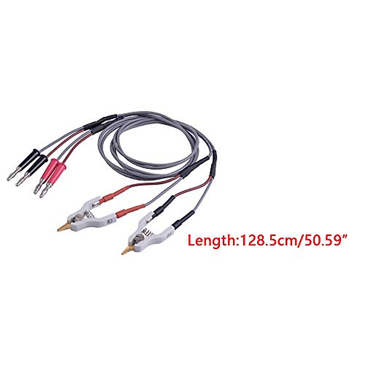 beler 4 Wires Type Microresistivity Test Lead Cable Kelvin Clip LCR Clamp