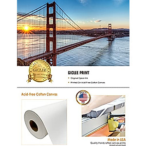 DECORARTS - Golden Gate Bridge, San Francisco, Califonia. Giclee Canvas Prints for Wall Decor. 36x24x1.5