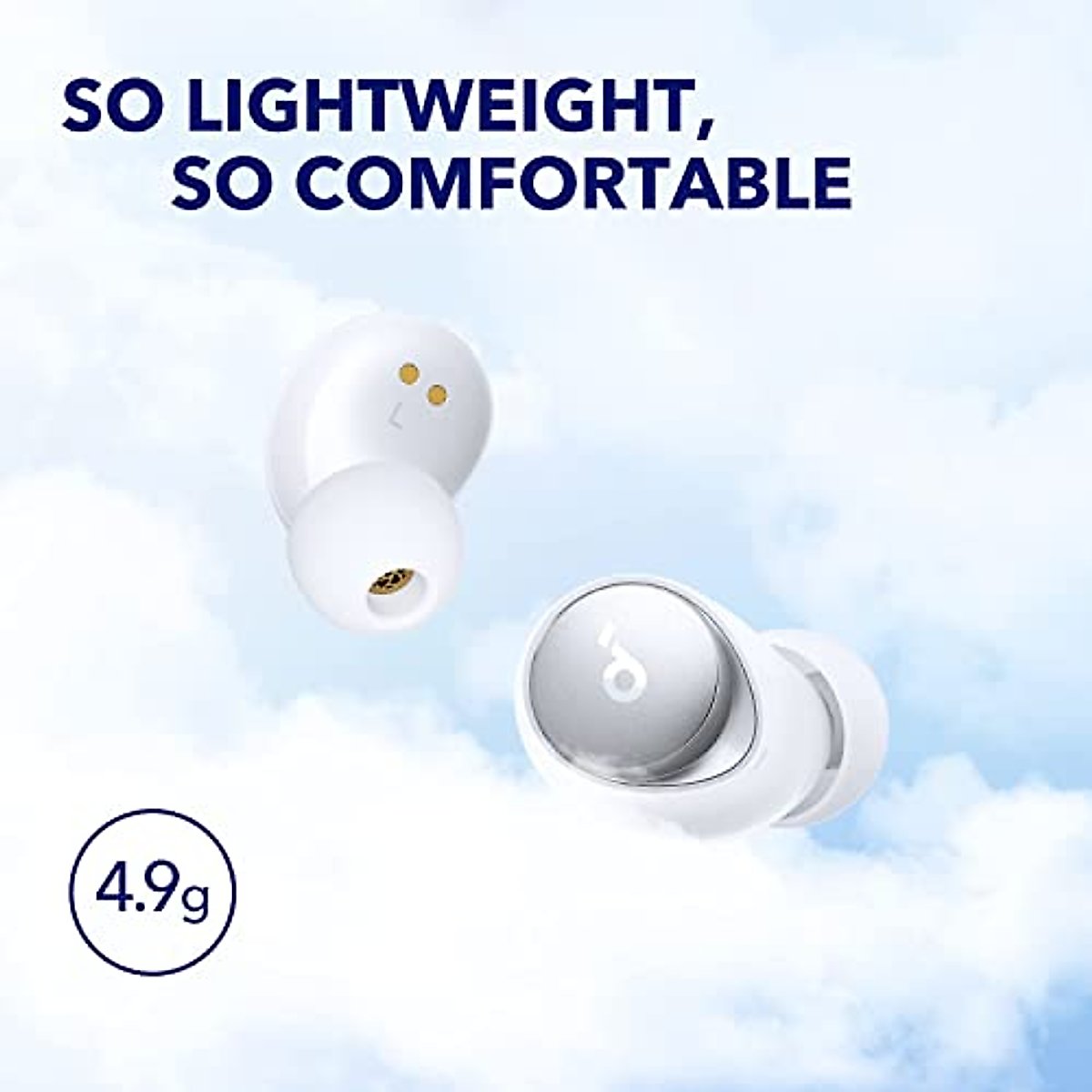 soundcore by Anker Space A40 Adaptive Active Noise Cancelling Wireless Earbuds, Reduce Noise by Up to 98%, Ultra Long 50H Playtime, Hi-Res Sound, App Customization, Wireless Charge (Renewed)