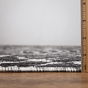 Keen Home Design Modern Outdoor Rug - 8x10 Textured Washable Indoor/Outdoor Rug for Patio, Kitchen, Balcony, Beach, Garden, Deck and Porch. Size: 7'9" x 10'2"