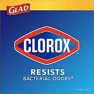 GLAD Small Kitchen Trash Bags, - 4 Gallon Trash Bag for Kitchen, Lemon Fresh Bleach Scent, Odor Eliminator, Leak Protection, 80 Count