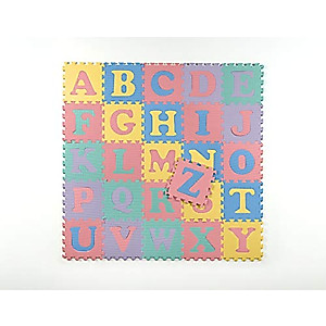 Norsk Multi-Color 12 in. x 12 in. x 0.43 in. ABC Mats (26-Pack)