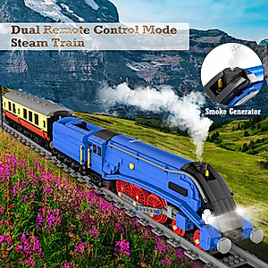 JMBricklayer Steam Train Building Blocks Sets for Adult, Remote Control Train Model with Tracks, Class A4 Pacifics Mallard Large Train Set Display, Ideal Gifts for Train Lovers(2139 Pieces)