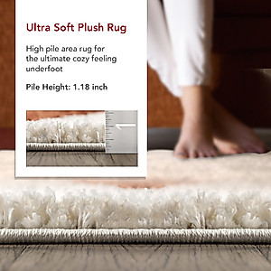 nuLOOM Kali Geometric 2x12 Runner Shag Rug for Living Room Bedroom Dining Room Nursery Entryway Hallway Kitchen, Rust/Ivory