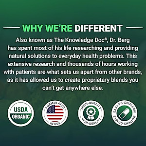 Dr. Berg's Greens Superfood Cruciferous Vegetable Tablets - Vegetable Supplements for Adults w/ 11 Phytonutrient Super Greens Tablets - Energy, Immune System & Liver Veggie Tablets - 250 Tablets