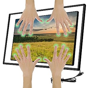 Senisway 32 Inch Infrared Touch Screen Frame 20 Points Interactive Ir Touch Panel Overlay Suitable for Touch Monitor TV Frame, Touch Whiteboard