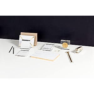 russell+hazel Weekly Notepad, White with Gilded Edges, 80 Sheets, 10” x 7” (27616)