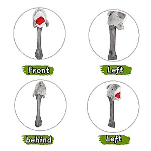 Golf Club Head Cover, Adorable Shark Head Shape Plush Cloth Golf Wood Driver Head Cover