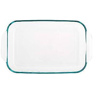 Pyrex, Clear Basics 2 Quart Glass Oblong Baking Dish, 11.1 in. x 7.1 in. x 1.7 in, 2 QT Rectangular