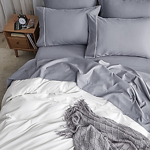 Bedsure Satin Sheets - Grey Satin Sheets Queen Size for Hair and Skin, Gifts for Women