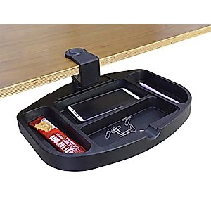 ApexDesk Clamp-On Under Desk 360-Degree Swivel Drawer - Perfect Office Storage Accessory For Your Existing Standing Desk (Clamp-On Desk Drawer - Black)