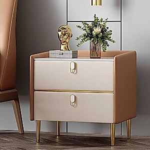 HIGOH Bedside Table Rock Slab Simple Modern Light Luxury Bedside Table High-end Sense of Self-Fitting Mini Net Red Simple Bedsid