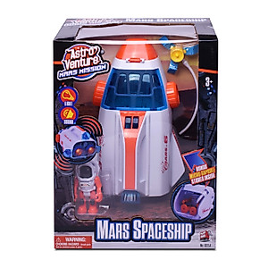 ASTRO VENTURE Space Shuttle Toy, Mars Mission Spaceship for Kids with Lights and Sound, Astronaut Figure, Capsula and Accessories, Fun Space Gift Toys for Any Mission & Adventure
