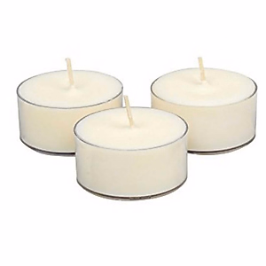 50 Soy Tealights by Soyworx Unscented All Natural Color White Tea Light