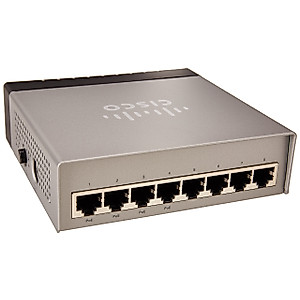Cisco SG200-08P 8-port (4 Reg + 4 PoE) Gigabit PoE Smart Switch (SLM2008PT-NA)