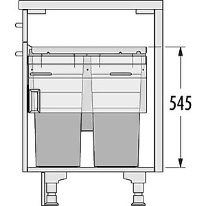 HAILO AS Euro Cargo Trash Can 600 38/38/12/D/2.5