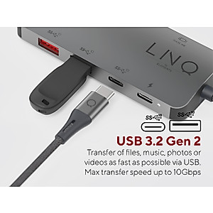 LINQ byELEMENTS LQ48022 8-in-1 8K Pro Studio SSD USB-C Multiport Hub