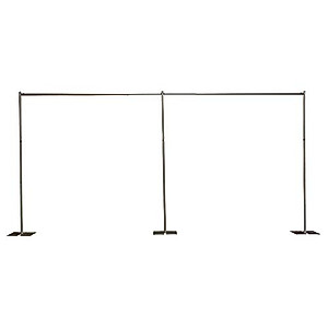 OnlineEEI, Portable Pipe and Drape Backdrop Kit, 8ft x 20ft Breakapart, Drapes Not Included (No Drapes) (BBD9990820C)