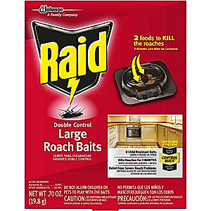 Raid Double Control, Large Roach Baits, 8 CT (Pack - 3)