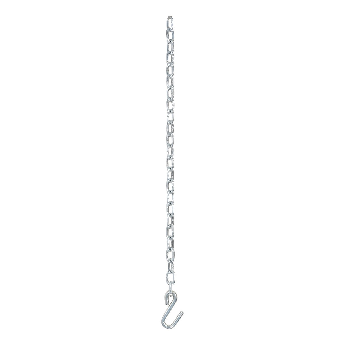 CURT 80020 27-Inch Trailer Safety Chain with 3/8-In S Hook, 2,000 lbs Break Strength