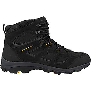 Jack Wolfskin Men's Vojo 3 Texapore Mid Hiking Shoe Boot, Black/Burly Yellow XT, 9