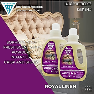 Hiketron Royal Linen Liquid Laundry Detergent, 5x Ultra Concentrated, Tough Stains Remover, Long Lasting Scent (40 Fl Oz, Pack of 1)