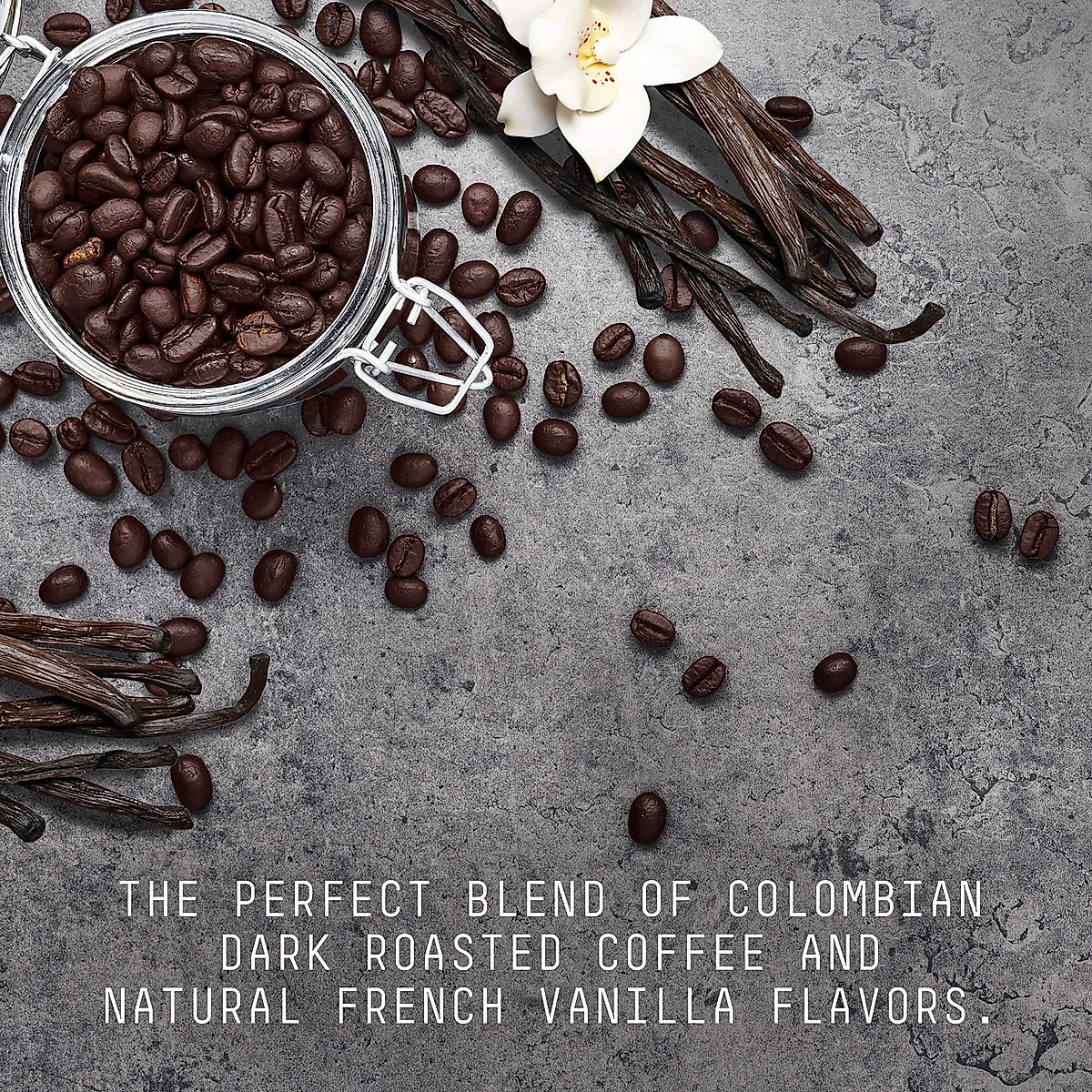 Stone Street Cold Brew Flavored Coffee, Natural French Vanilla Flavor, Low Acid, 100% Colombian, Gourmet Coffee, Coarse Ground, Dark Roast, 1 LB…