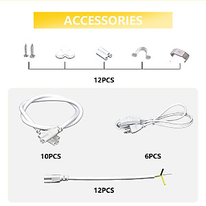 Giwsge 4FT LED Shop Light for Workshop Garage 12-Pack 50W 5000K Daylight White Super Bright 7500LM, Linkable, Link Max 6 Lights, Plug in Play Long Life