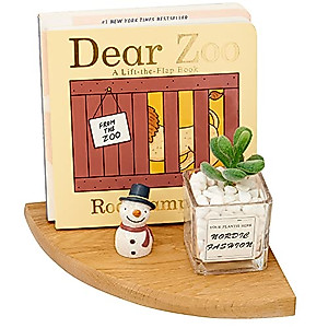 TREOAKWIS Oak Wood Corner Shelf Floating 7 inch, Floating Corner Shelf Wall Shelves for Bedroom, Living Room, Bathroom, Kitchen, Office, Corner Shelves for Storage & Decoration