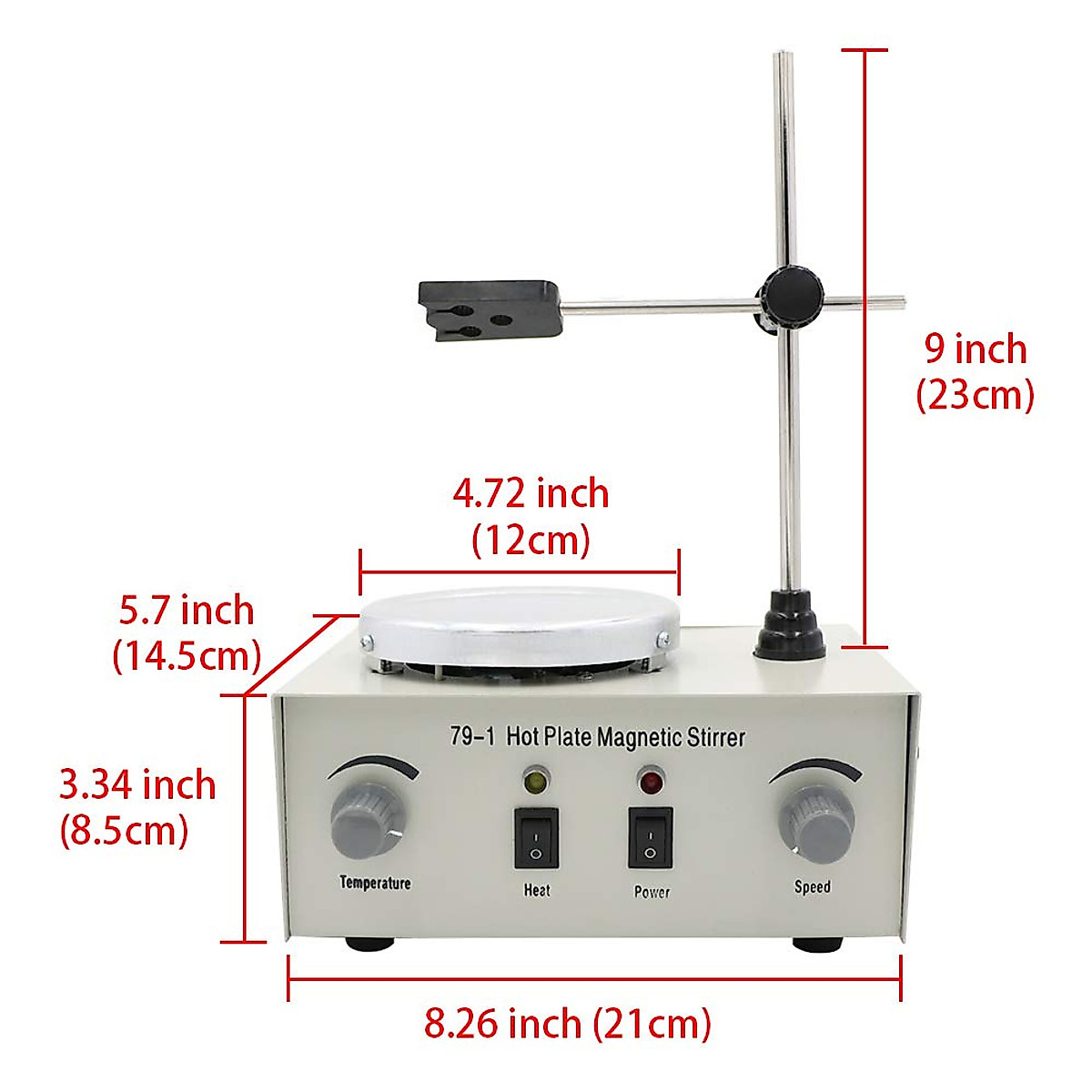 Magnetic Stirrer, Hot Plate with Speed Adjusting, Magnetic Mixer with 7 Pcs Stirrer Stir Bars Mixed, Home Lab Stirrer, 1000ML
