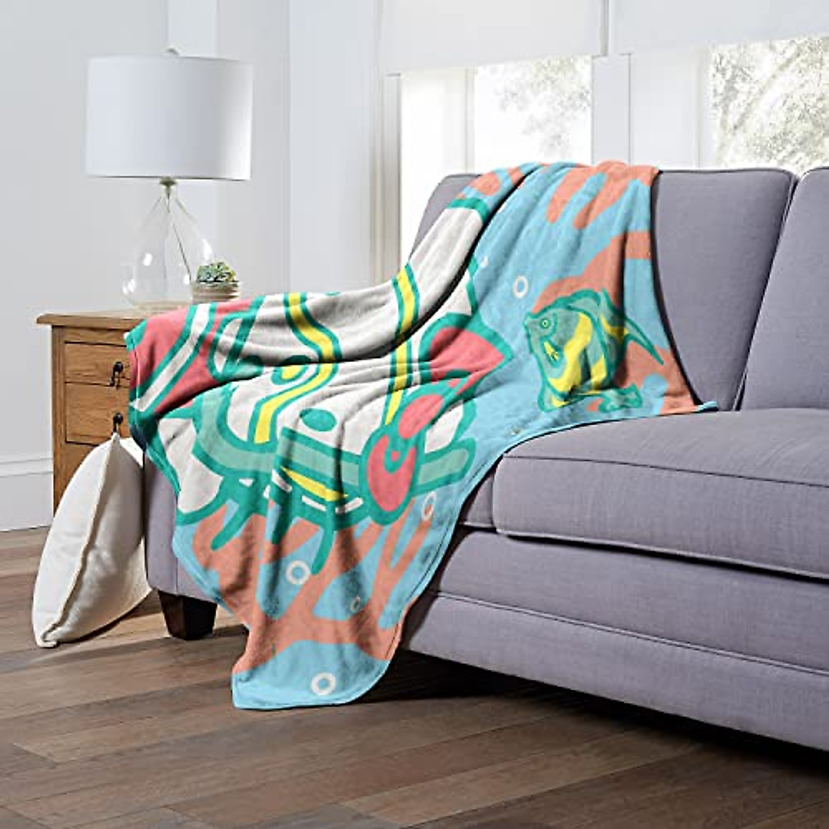 Northwest Sanrio Hello Kitty Silk Touch Throw Blanket, 50" x 60", Deep Diving