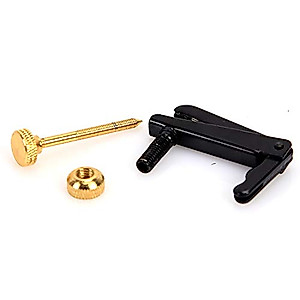 KAIY Violin Fine Tuners for 4/4-3/4 Violin, Stainless Metal String Spinner Adjuster, Nickel Plated Anti Rust, 4 Pcs Black/Gold
