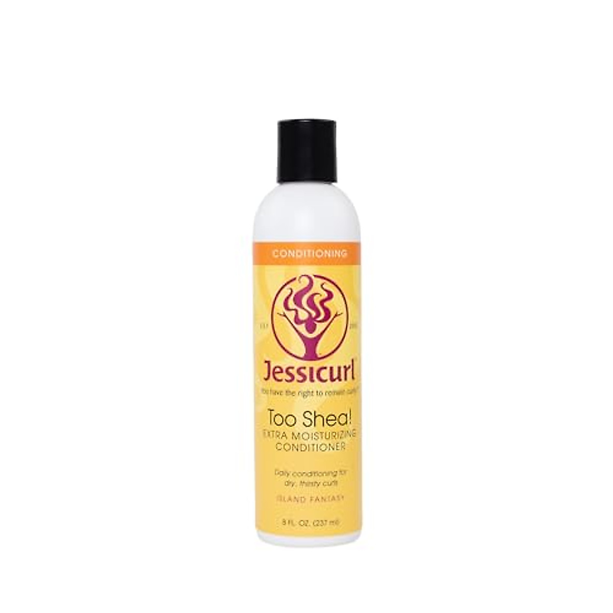 Jessicurl, Too Shea! Extra Moisturizing Conditioner for Curly Hair, Island Fantasy, 8 Fl oz. Leave in Conditioner for Dry Hair, Anti Frizz Hair Products