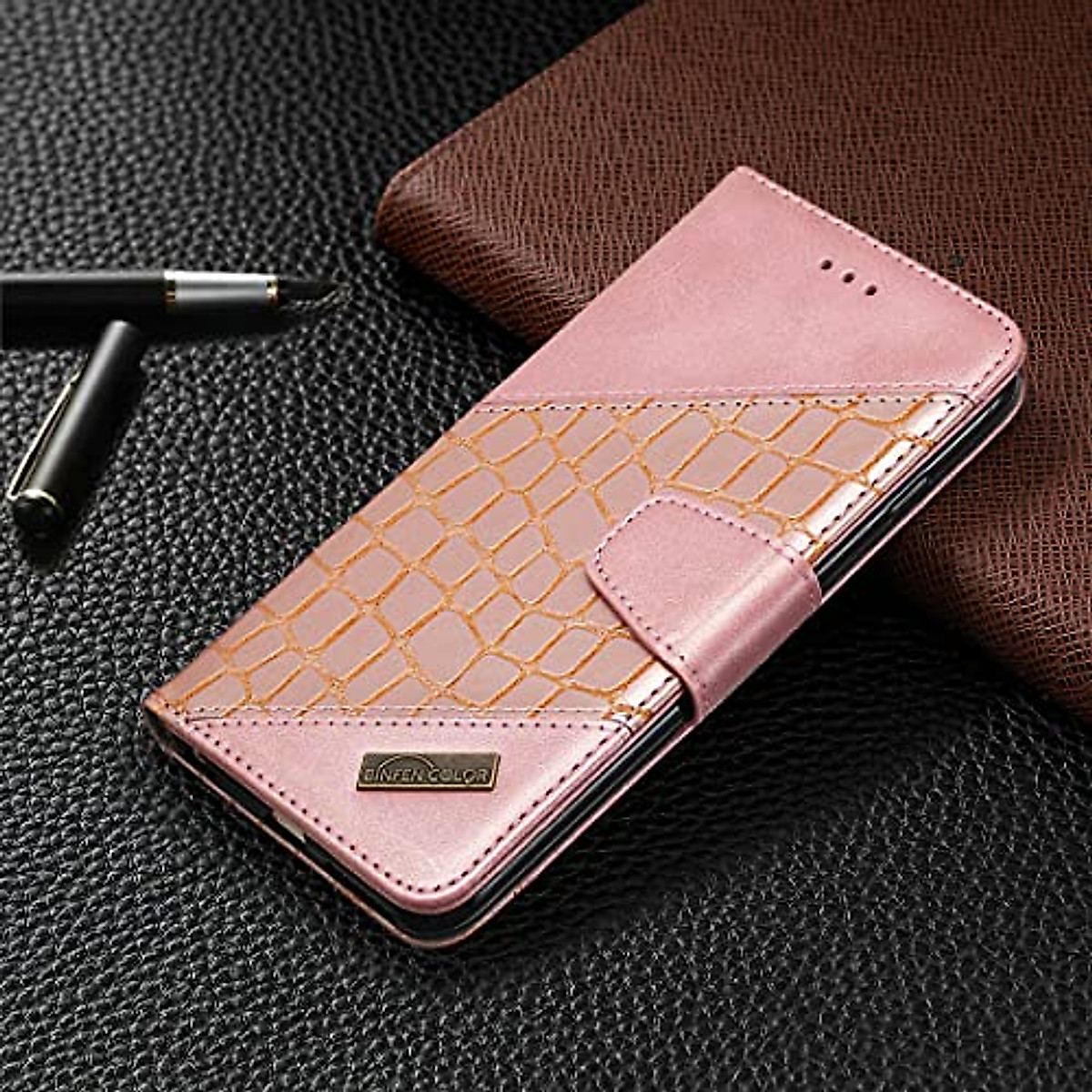 DIWOR Flip Stand Case Compatible for Vivo Iqoo Z5 Phone Case Cover PU Leather Kickstand Magnetic Wallet Case BF439-FEN
