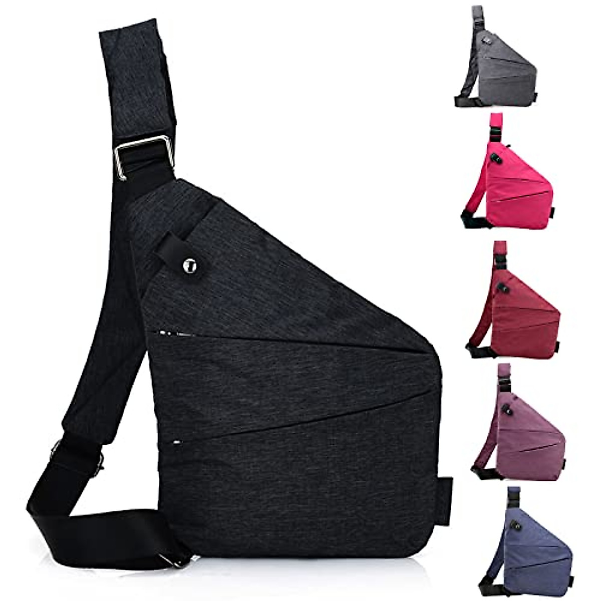 TEMMGY 2023 New Personal Flex Bag,Personal Flex Bag for Women Men，Flex Bags Crossbody Womens,Flex Bags for Men Women (Black,Right)