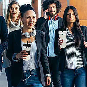 Youeon 4 Pack 24 Oz Reusable Boba Cup with Lids and Straw, Iced Coffee Cups Glass Smoothie Cups, Bubble Tea Cups Mason Jar Cups with Silicone Sleeve, BPA Free, Dishwasher Safe, 2 Colors