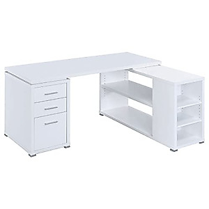 Coaster Home Furnishings Yvette L-Shape Office Desk White