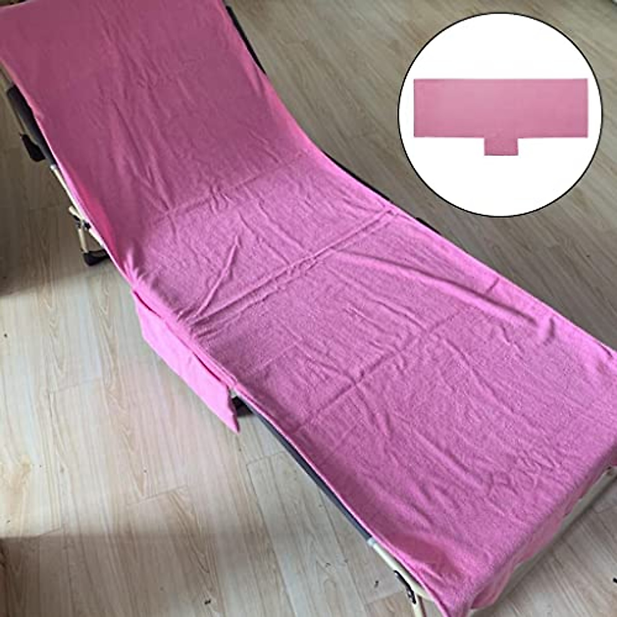UGPLM 2Pcs Beach Towel with Side Pockets for Pool and Garden Hotel 85 X 29 Inch