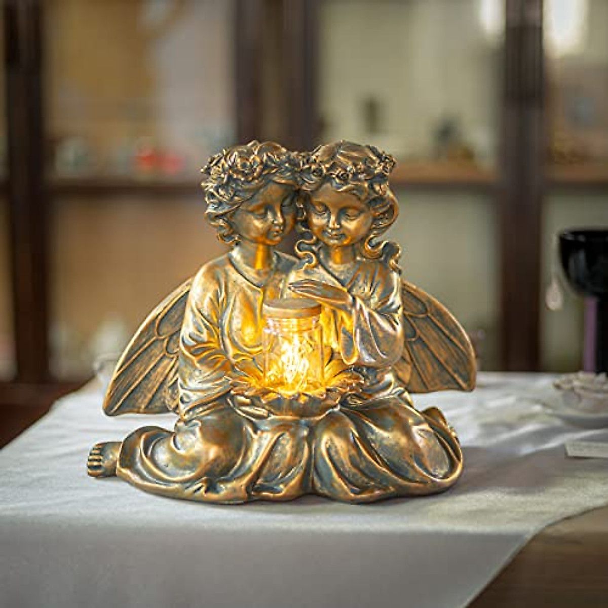 Garden Angel Statue - Praying Peaceful Angel Figurine for Yard, Gardening Gifts for Mom Grandma Lawn Fairy Ornaments Figurines for Outdoor Decor