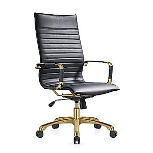 LeisureMod Harris Office Chairs, Black