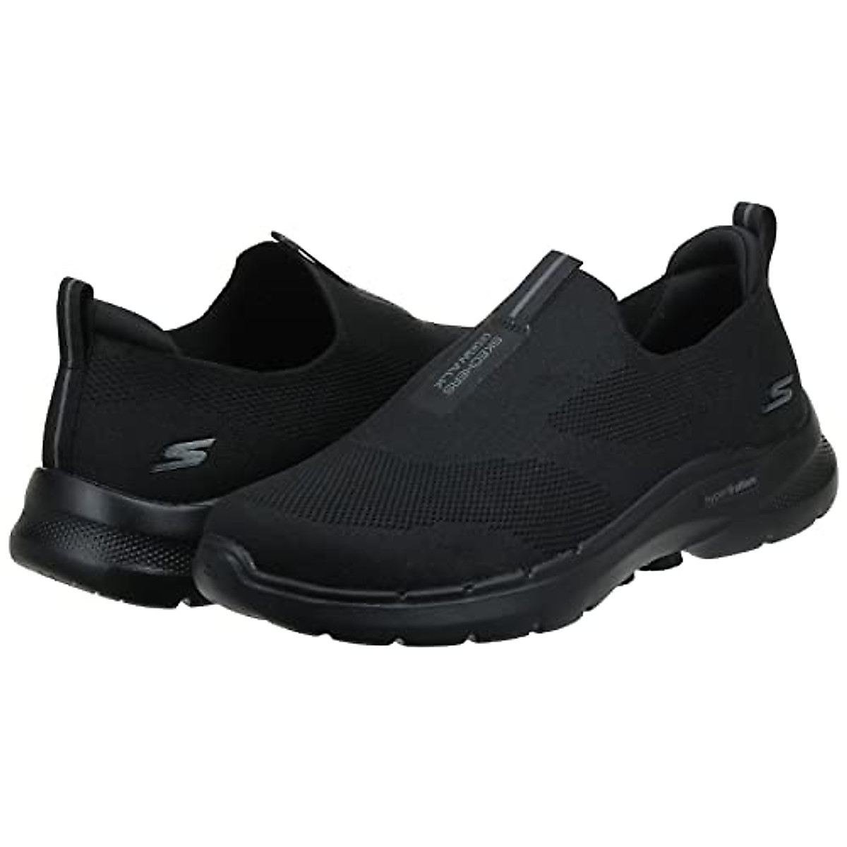 Skechers mens Gowalk 6 - Stretch Fit Slip-on Athletic Performance Walking Shoe, Black, 9 X-Wide US