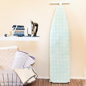 Wool Reversible Fitted Ironing Board Cover - 2 in 1 - One Side Wool One Side Cotton (Fits 54" x 18" Standard Ironing Boards) (Pink)