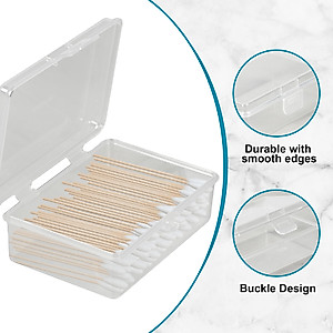 TRSPCWR Tampon Holder for Bathroom, Feminine Product Organizer Pad Organizer, Tampon Container with Canvas Zipper Bags Qtip Holder, Rustic Wood Tampon Storage for Bathroom with Lid, Black