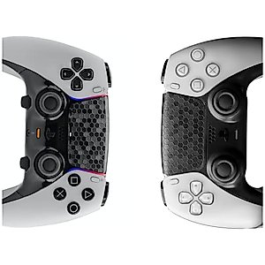 TouchProtect Black Hex Pro Bundle for PS5 | Dualsense Edge & Standard Dualsense Textured Trackpad Skin Combo Pack.