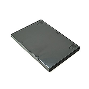 Maxtek Standard 14mm Black Single Disc DVD Cases with Outer Clear Sleeve (25 Pack)
