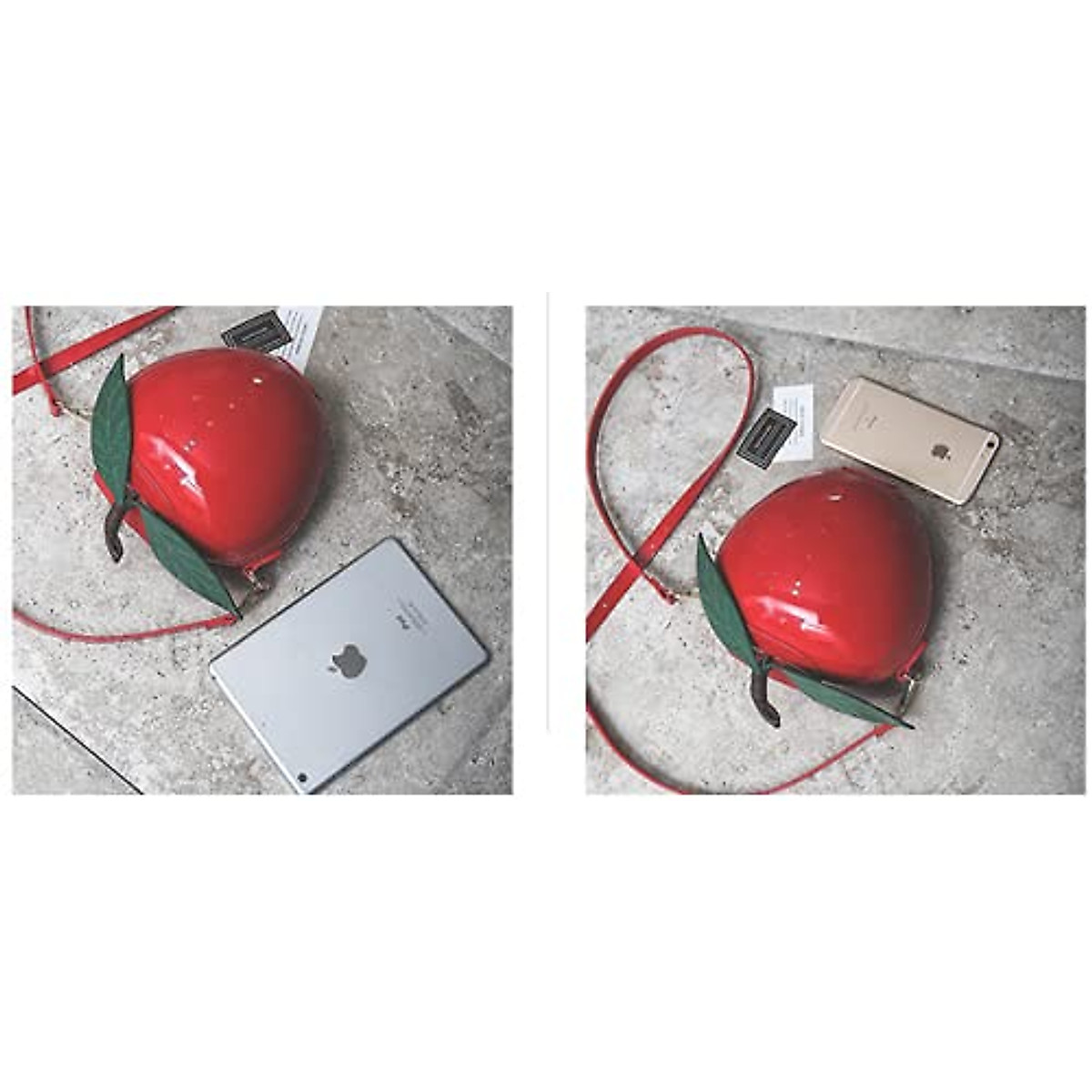 Apple Shape PU Women Crossbody Messenger Shoulder Bags Cute cartoon Satchel girls Kids Lolita Casual Leather Handbag Purse