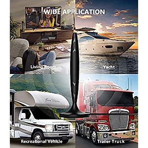 WeGuard TV Antenna - HDTV Antenna Support 4K 1080P, 130 Miles Range Digital Antenna for HDTV, VHF UHF Channels Antenna with Amplifier Signal Booster - 18 Ft Premium Coaxial Cable