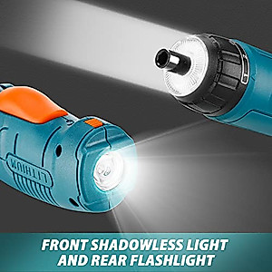 ALEAPOW 124PCS 4V Cordless Screwdriver Tool Kit Set, 6+1 Torque Setting, Adjustable 3 Position, 4Nm Electric Screwdriver, Flexible Shaft, Hand Tool Kit for Home with Storage Toolbox