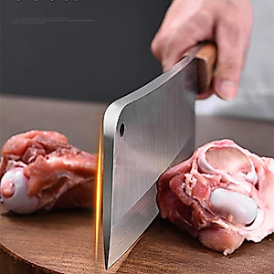 Chef Knife in High Meat Cleaver, Butcher Knife, Professional Bone Cleaver Knife,kitchen cleaver,Chef knife cleaver with gift box(German Steel Kitc
