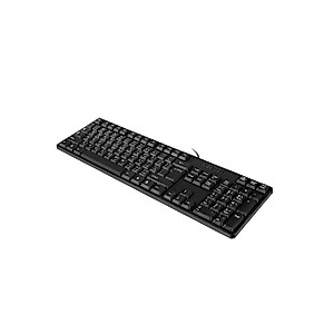 MCSaite Wired Arabic/English Computer Keyboard, Full-Size Keyboard, 104-keys, USB Plug-and-Play, Foldable Stands, Compatible with PC, Laptop
